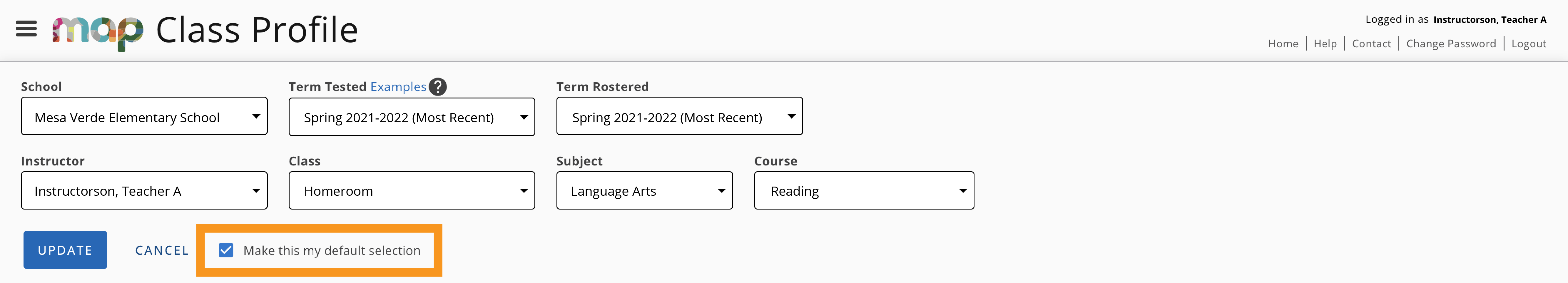 Class Profile Report