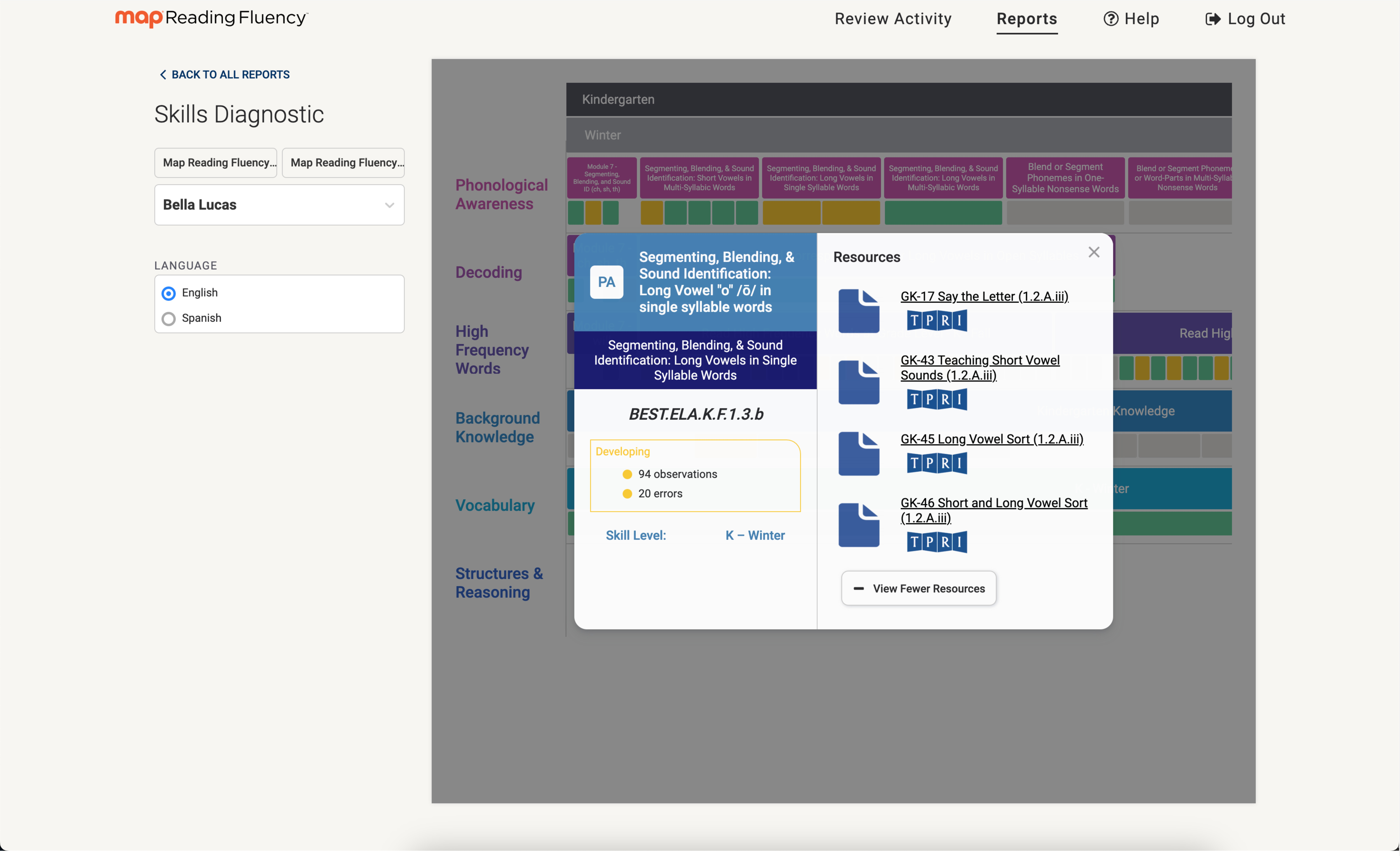Skills Diagnostic Report (English)